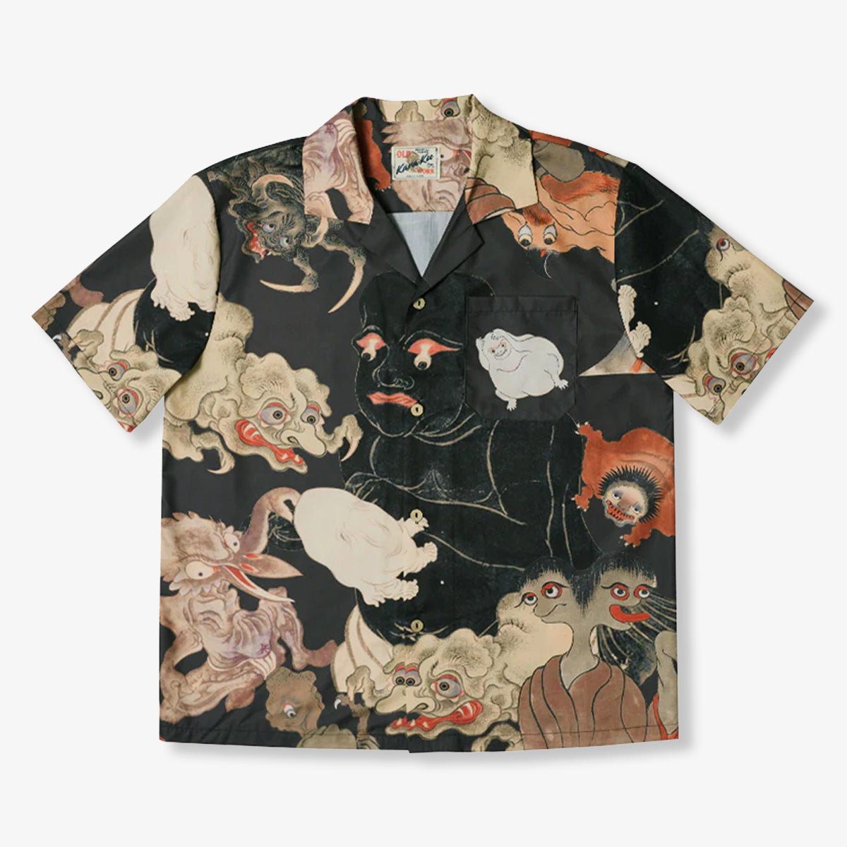 Edo Period "Yokai Encyclopedia" Ukiyoe Aloha Shirt – Karaku