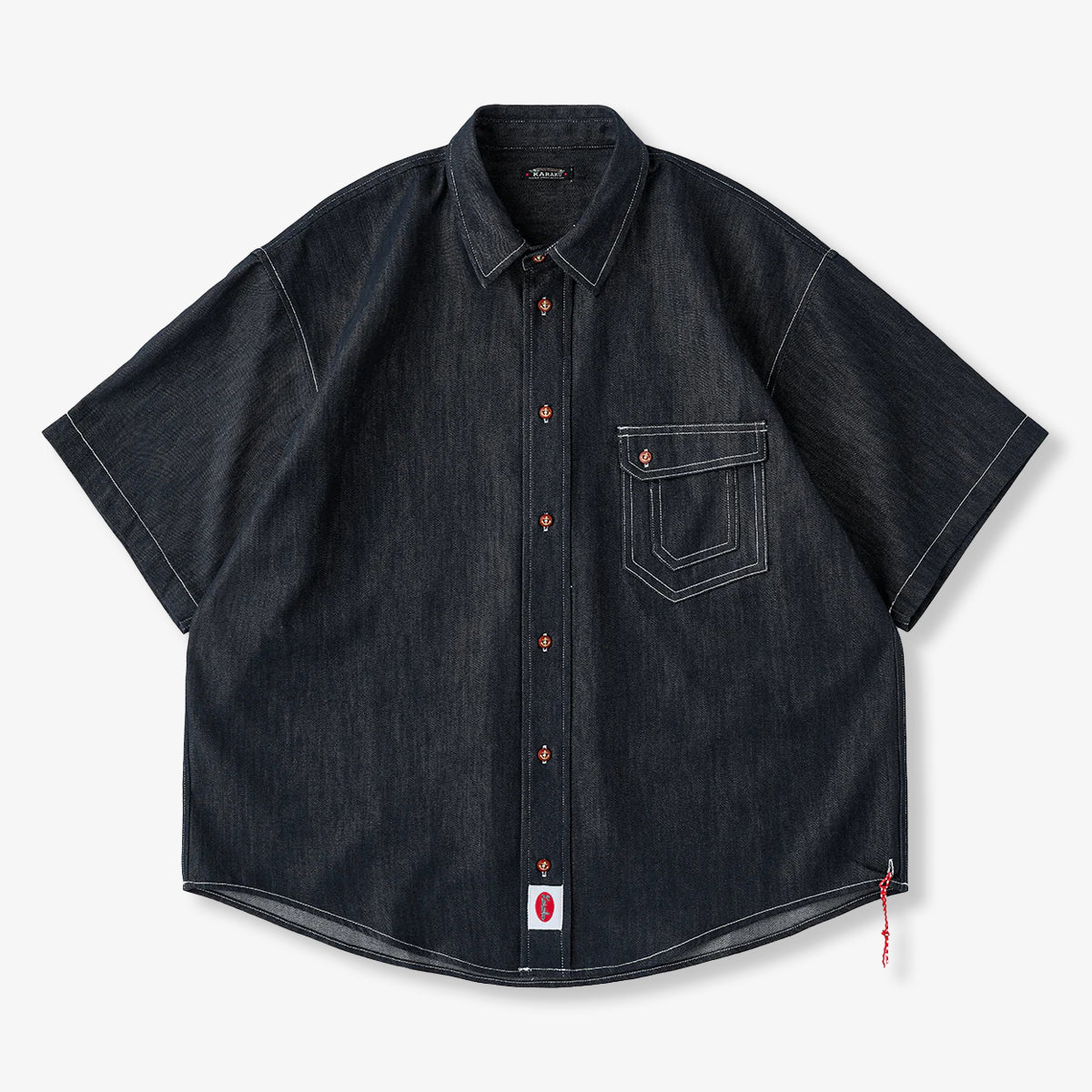 Navy CPO Denim Short-Sleeve Shirt – Karaku