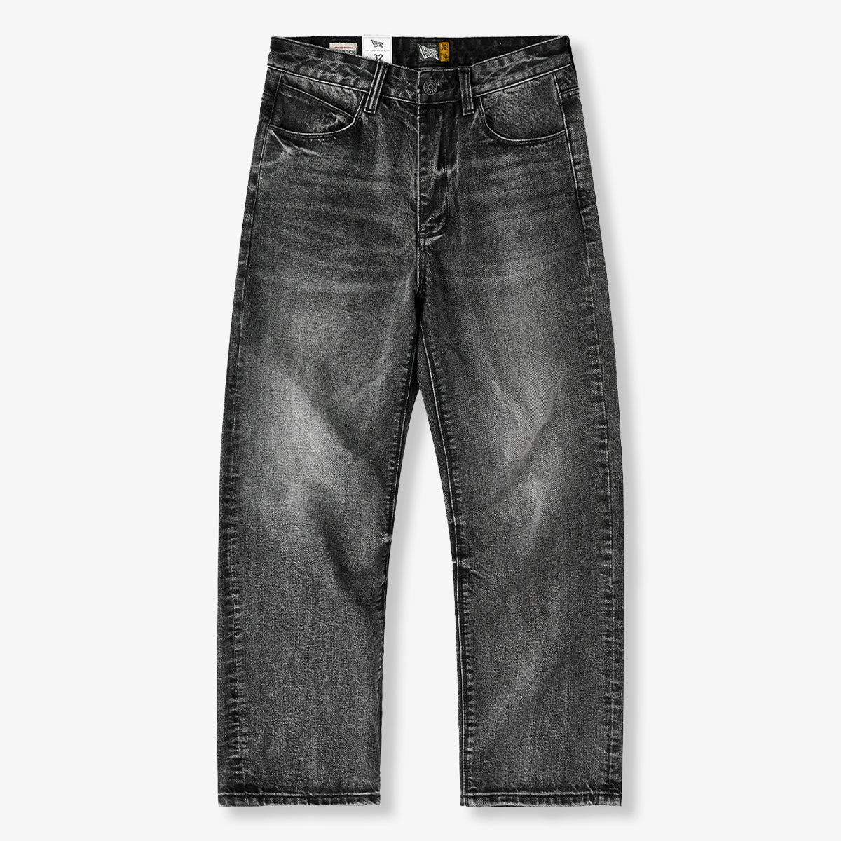 Vintage-Washed Straight Denim Pants – Karaku