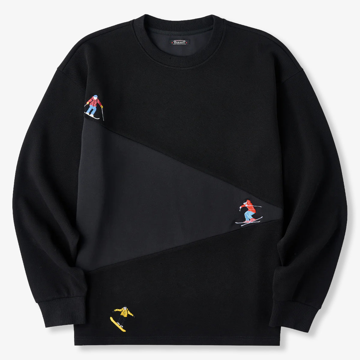 [Pre-Order] “Snow Mountain Skier” Embroidered Long Sleeve T-Shirt with ...