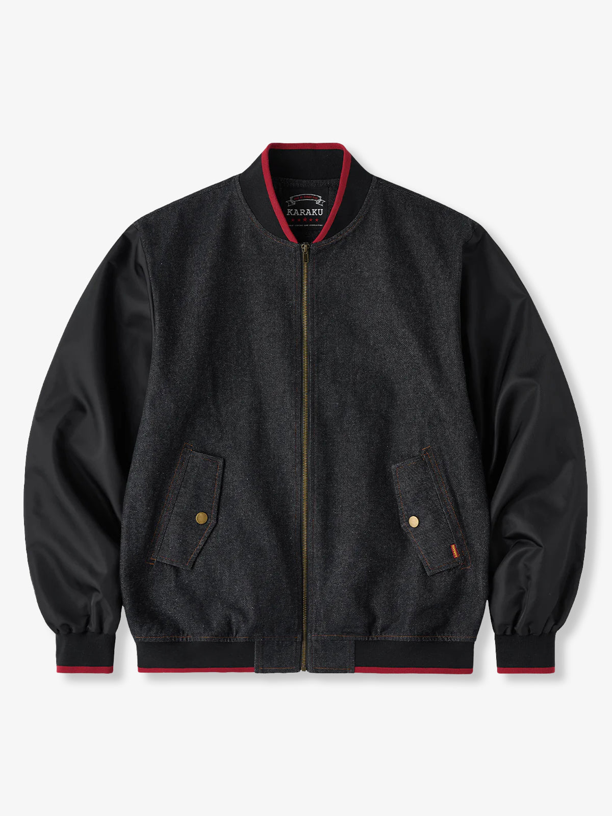 [Pre-order] Denim&Nylon Mixed-Material Flight Jacket – Karaku