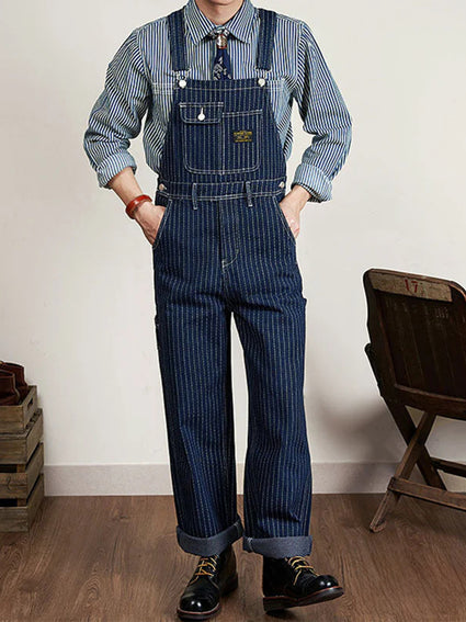 Wabash Stripe Denim Overalls – Karaku