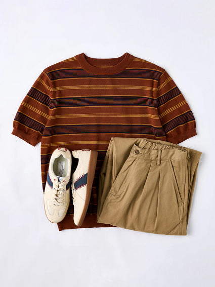 Multi-Border Knit Heavyweight Tee – Karaku