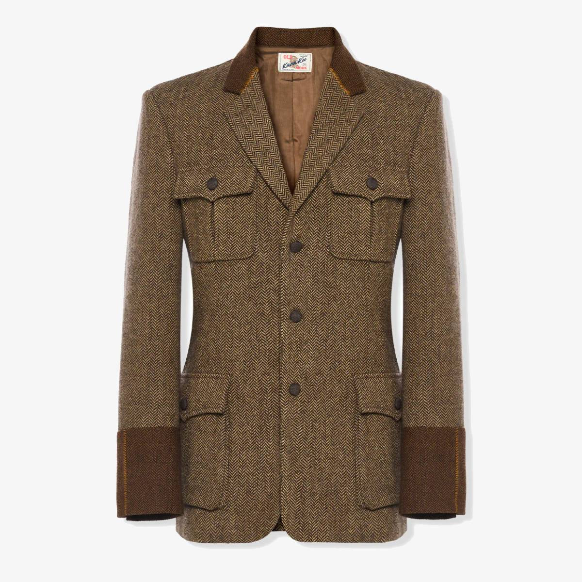 Herringbone Wool Tweed Hunting Jacket – Karaku